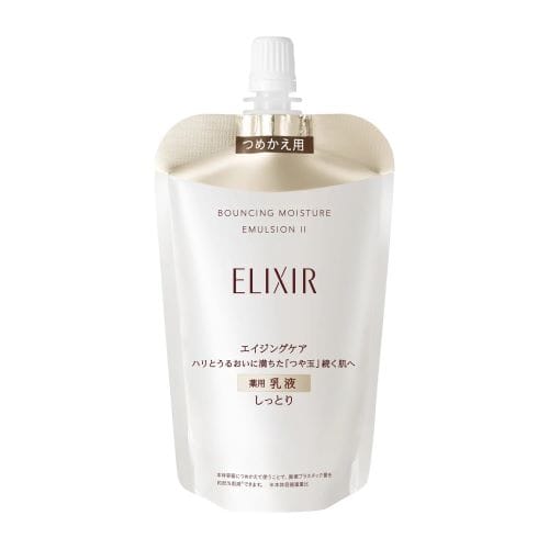 ELIXIR 怡麗絲爾 膠原彈潤精華乳液 SP II 補充包 110mL （滋潤型） 水潤彈嫩、花漾香氣舒緩放鬆 – EBISU恵比壽日藥直送