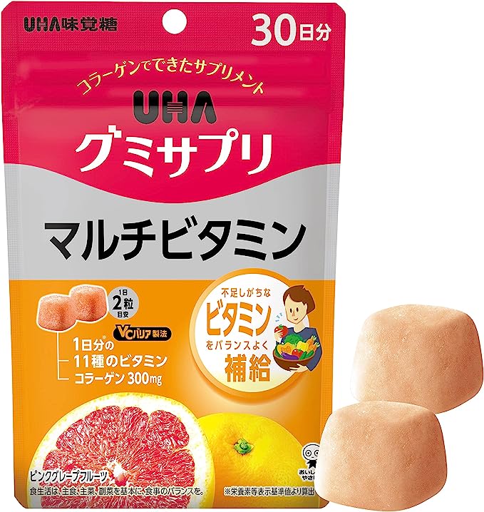 UHA保健軟糖 綜合維他命 30日份 60粒 – EBISU恵比壽日藥直送