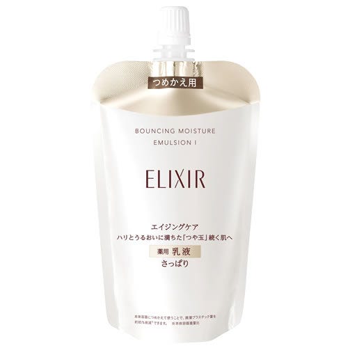 ELIXIR 怡麗絲爾 膠原彈潤精華乳液 SP I 補充包 110mL 清爽型 水潤彈嫩、花漾香氣舒緩放鬆 – EBISU恵比壽日藥直送