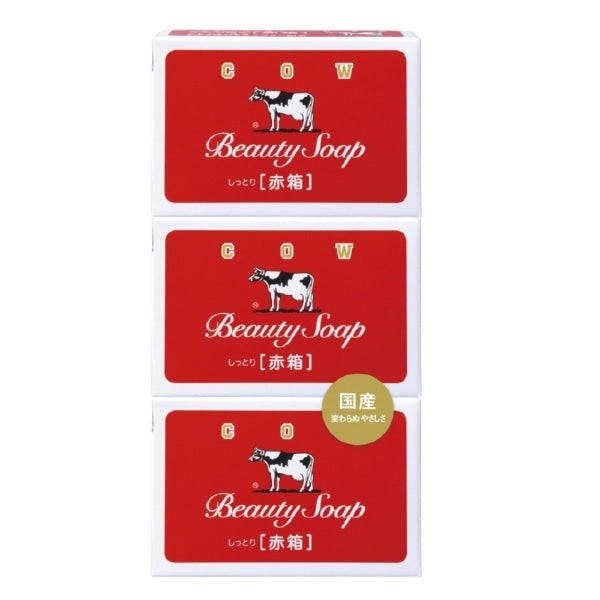 牛乳石鹸共進社 Cow Brand 赤盒牛奶香皂 90g×3個 – EBISU恵比壽日藥直送